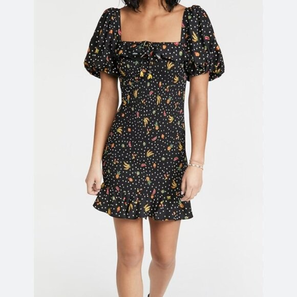 FARM Rio | Dresses | Farm Rio Whimsical Smocked Square Neck Ruffled ...